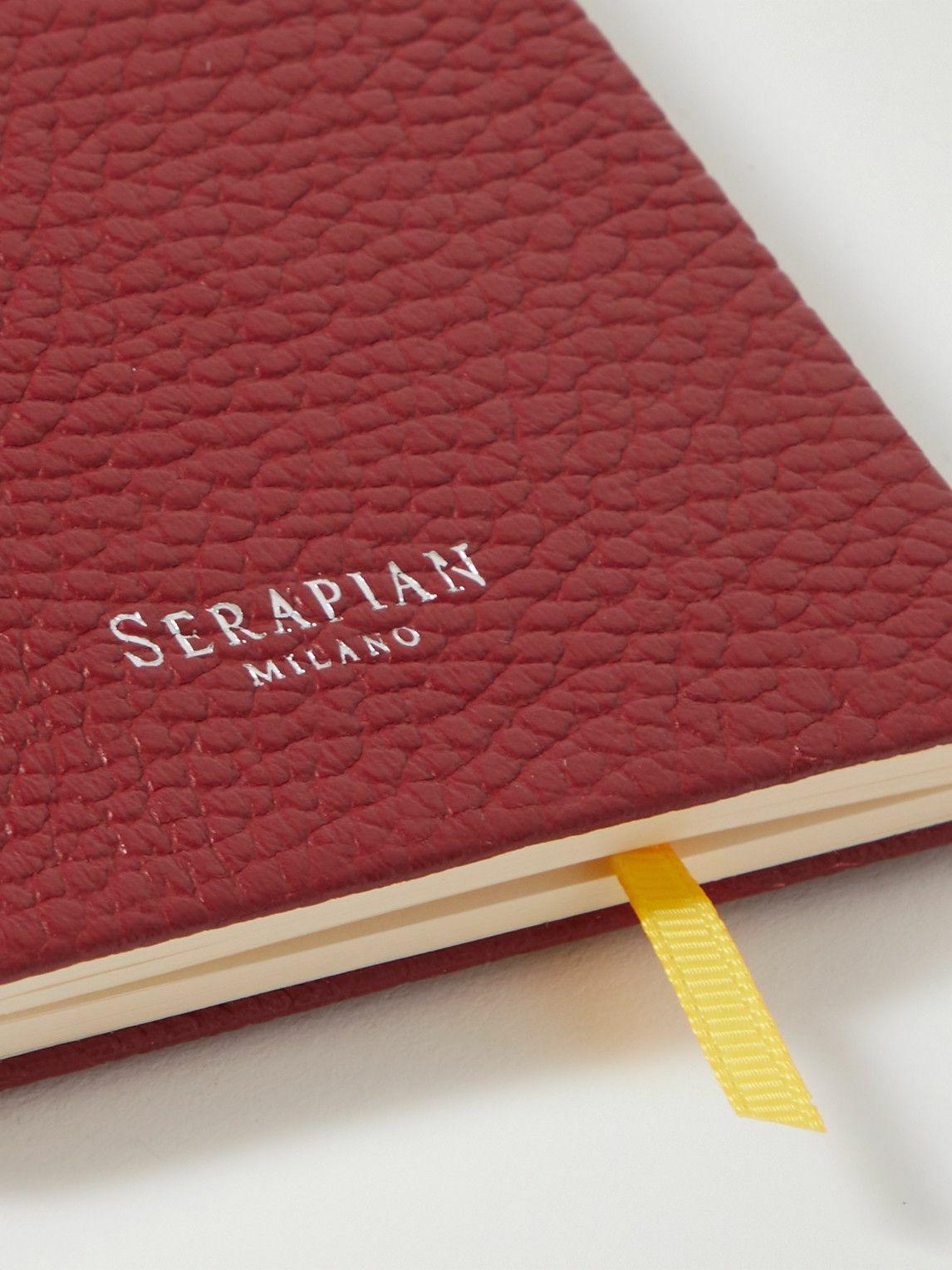 Serapian - Small Logo-Print Full-Grain Leather Notebook Serapian