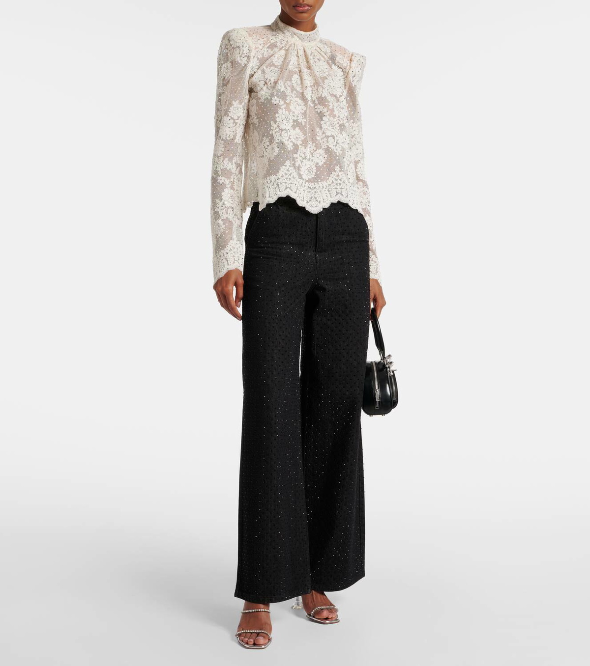 Self-Portrait Polka-dot lace blouse Self-Portrait