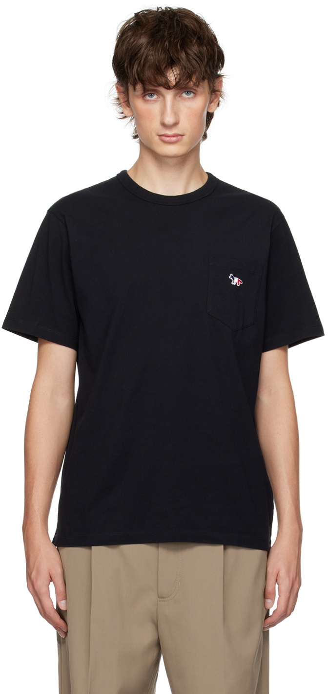 Maison Kitsuné Black Tricolor Fox T-Shirt Maison Kitsune