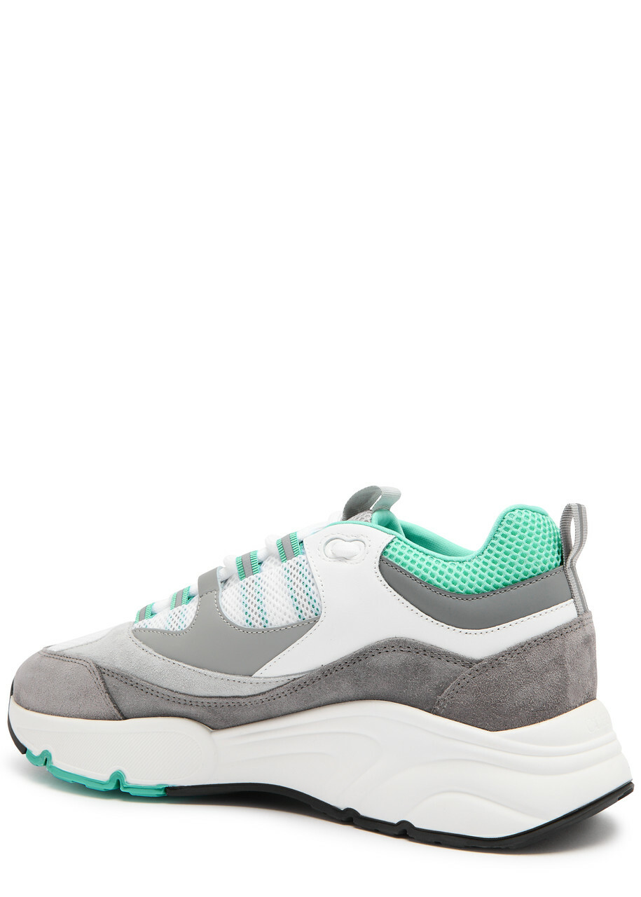 Cleens Aero Runner Panelled Mesh Sneakers Mint Cleens