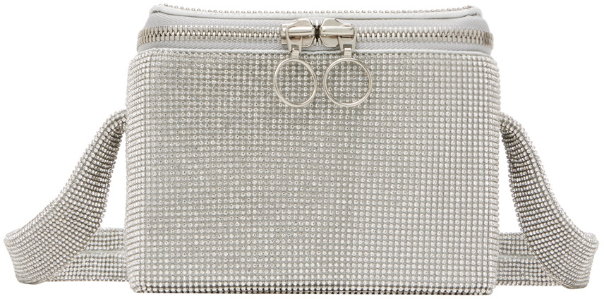 KARA Silver Crystal Mesh Cooler Bag Kara