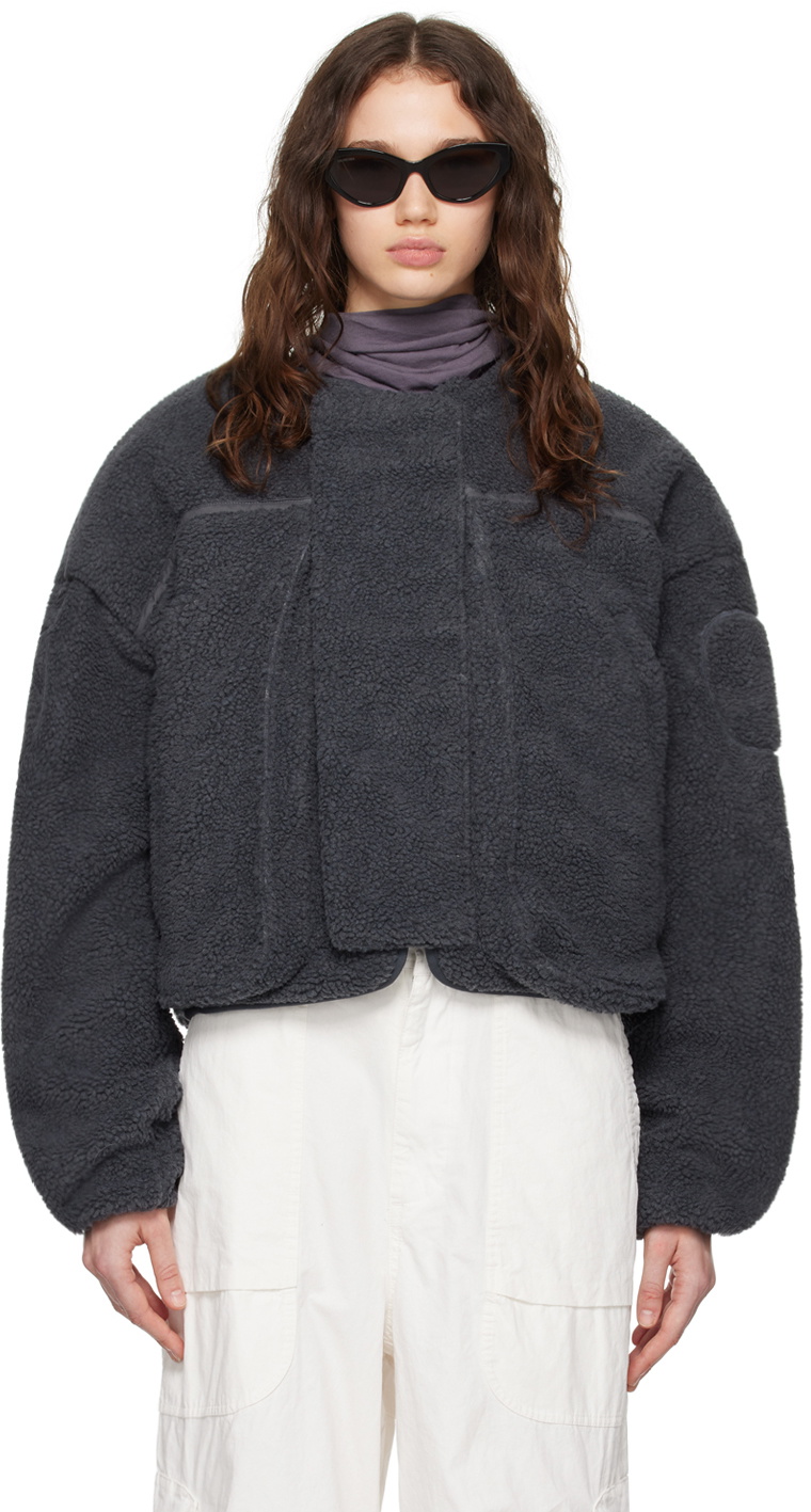 Entire Studios Gray Fluffy Jacket Entire Studios