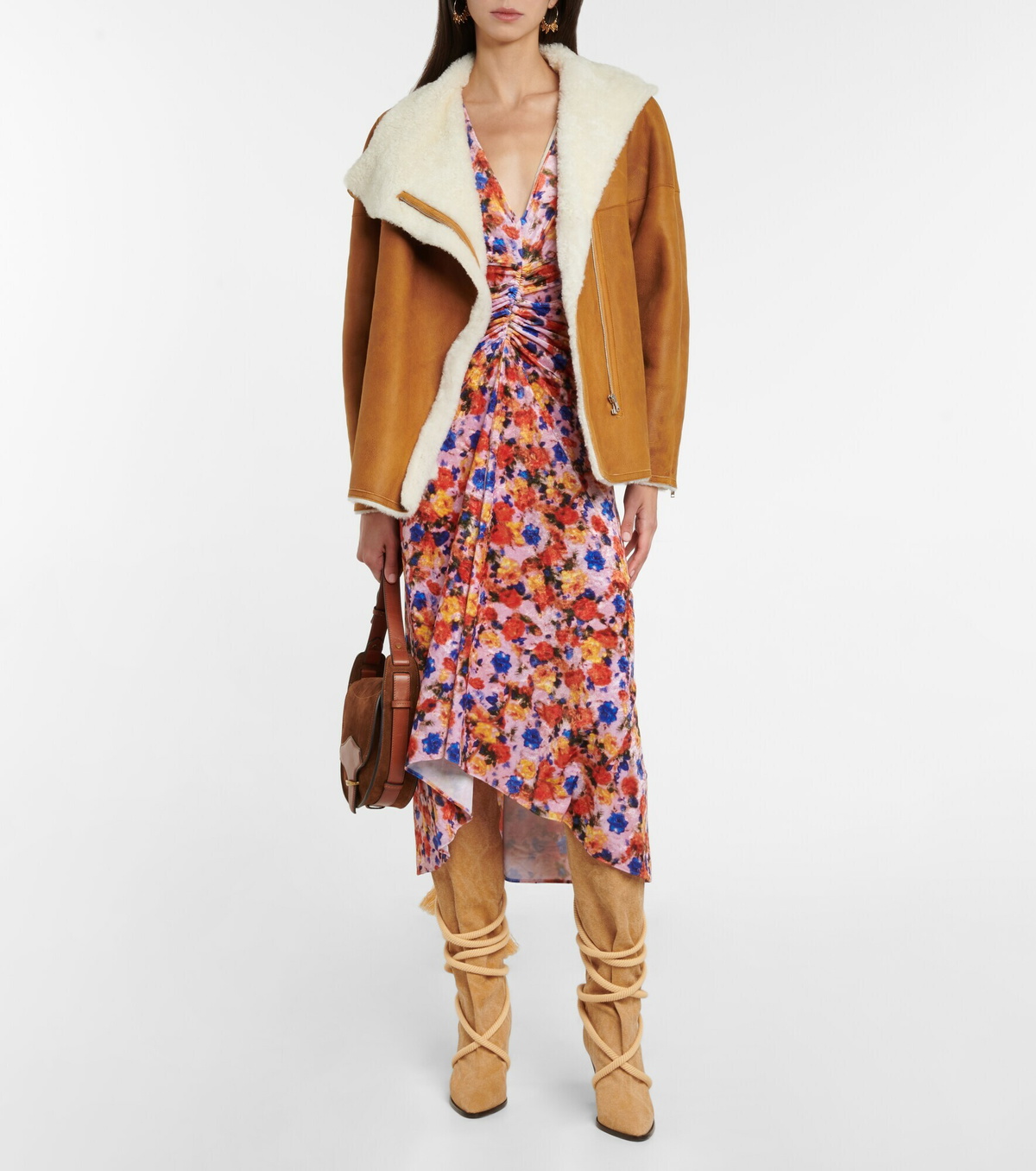Isabel Marant - Abeliki shearling-lined suede jacket Isabel Marant