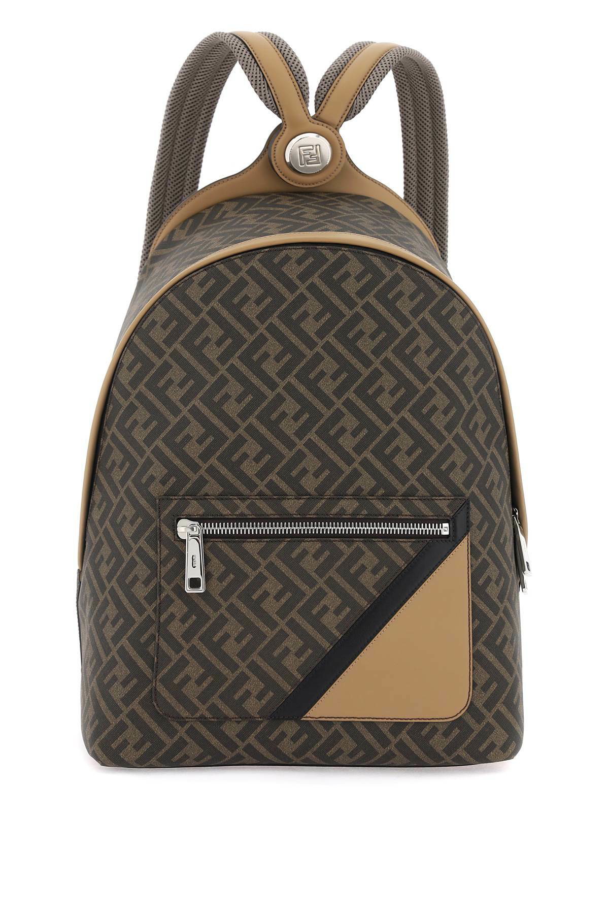 FENDI chiodo diagonal backpack Brown Fendi