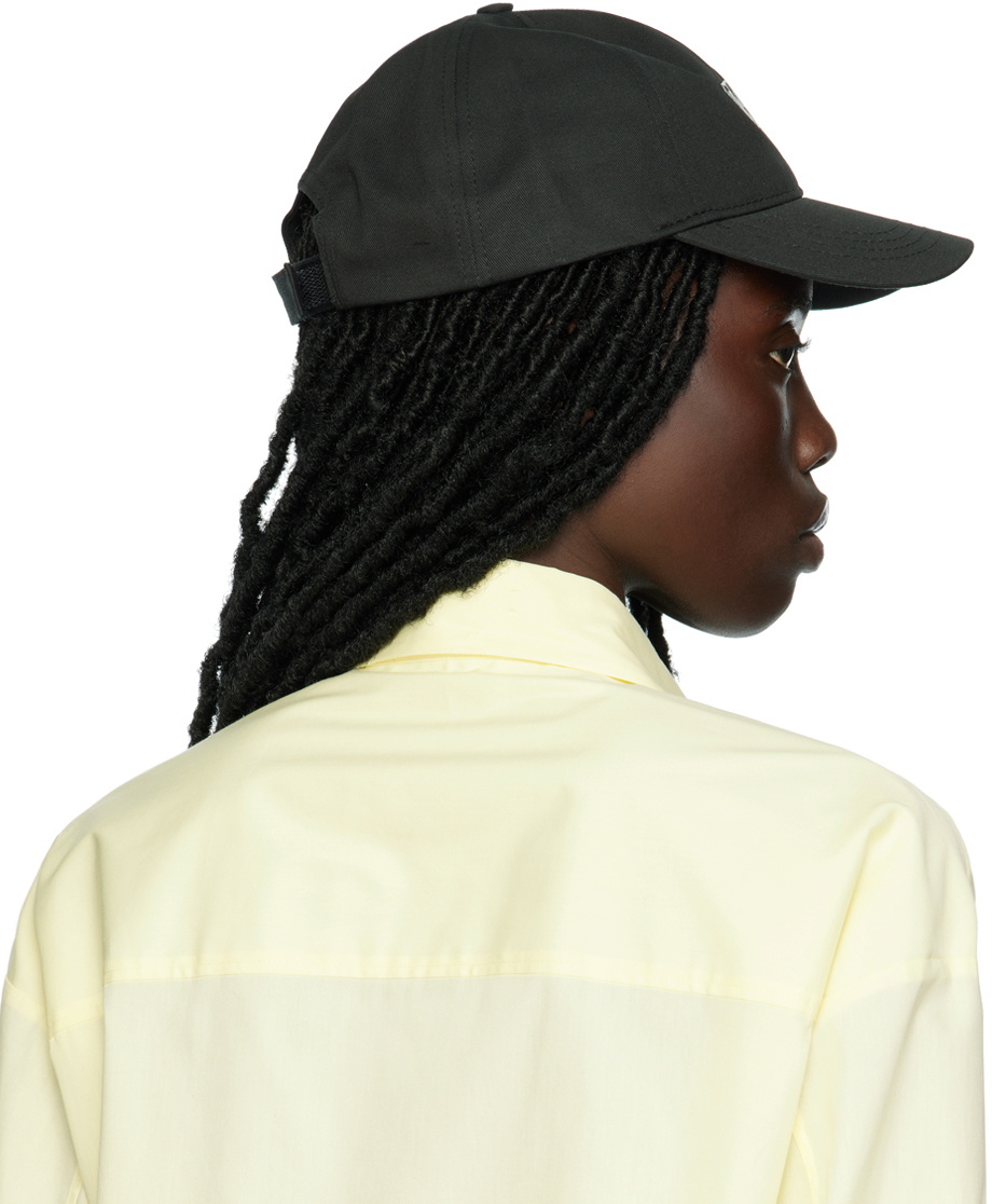 GANNI Black Embroidered Cap GANNI