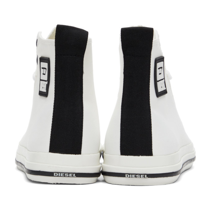 Diesel White S-Astico Mid Sneakers Diesel
