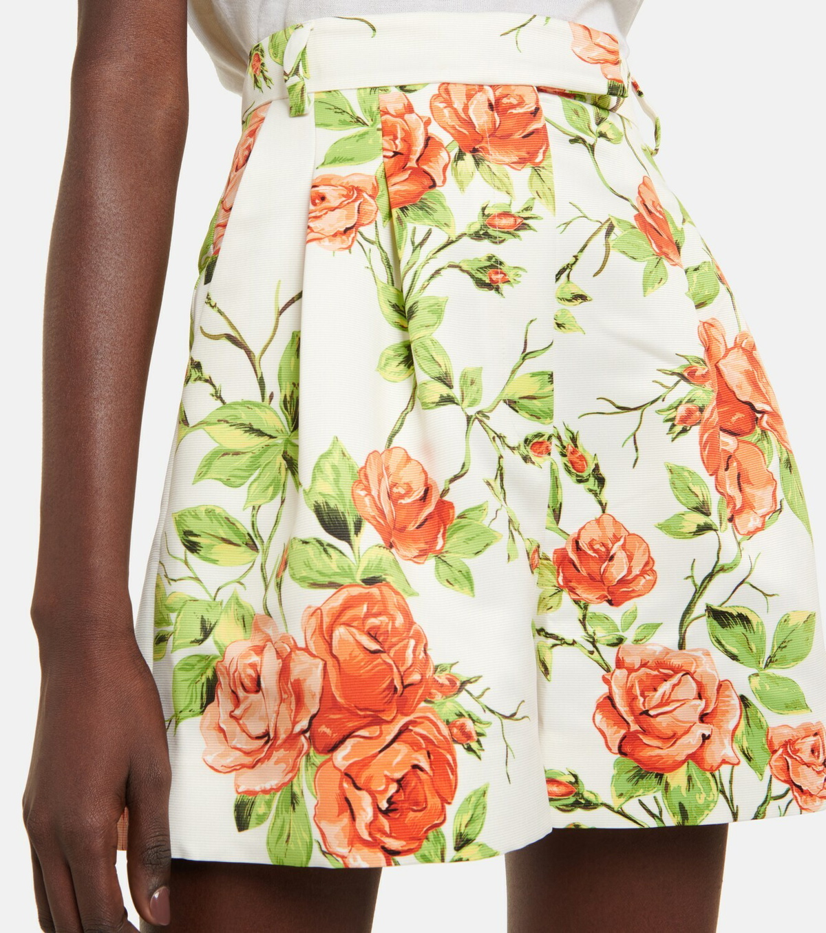 Emilia Wickstead Elliot floral taffeta faille shorts Emilia Wickstead