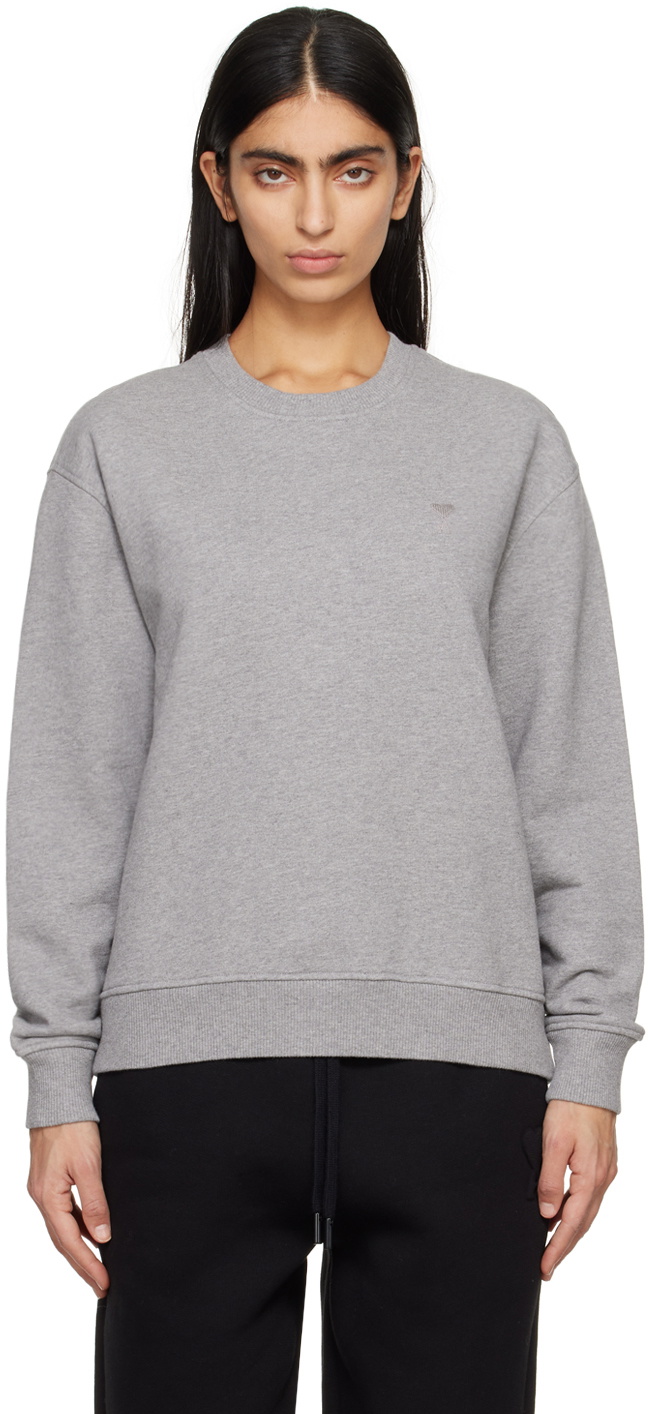 AMI Paris Gray Ami De Cœur Sweatshirt AMI