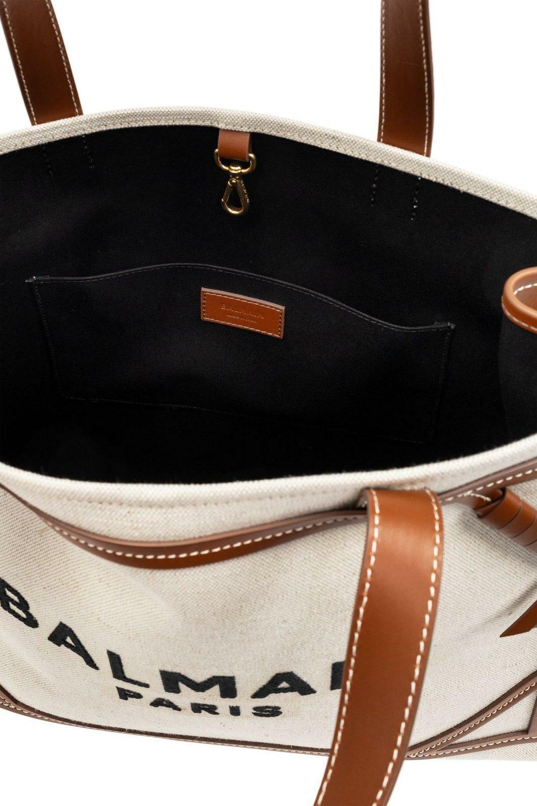 Balmain B-army Logo-embroidered Top Handle Bag Balmain