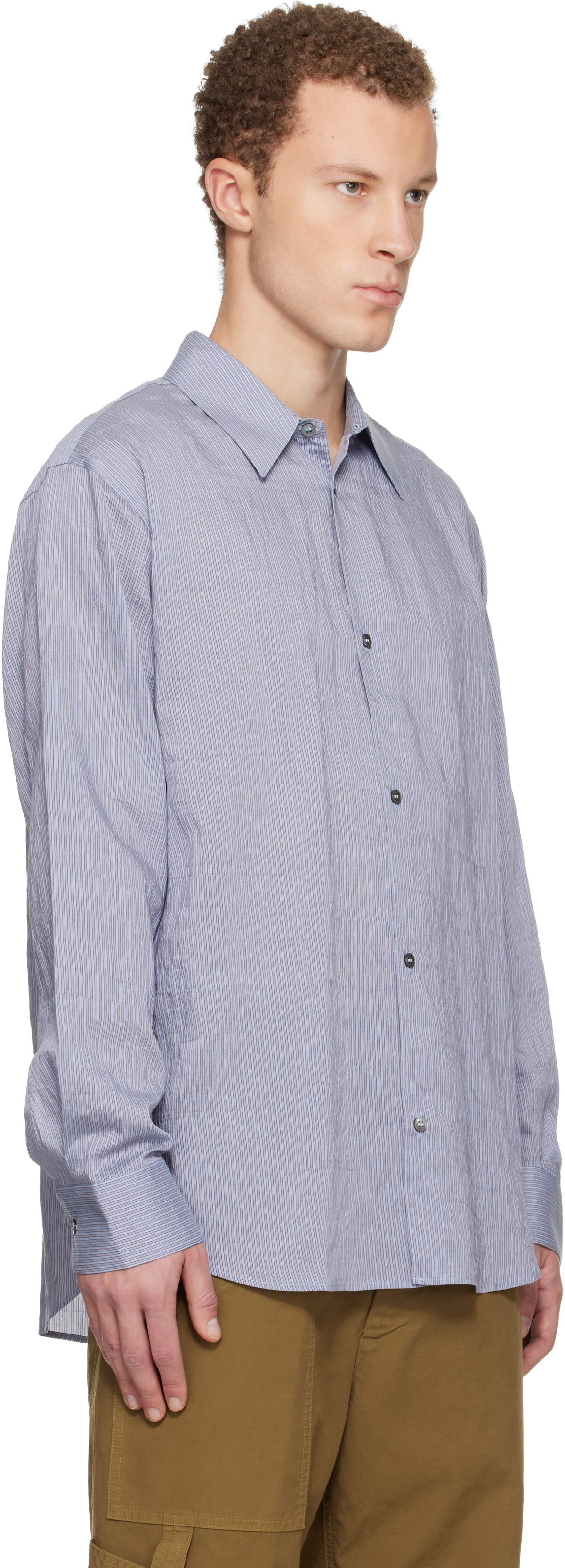 Studio Nicholson Blue View Shirt Studio Nicholson