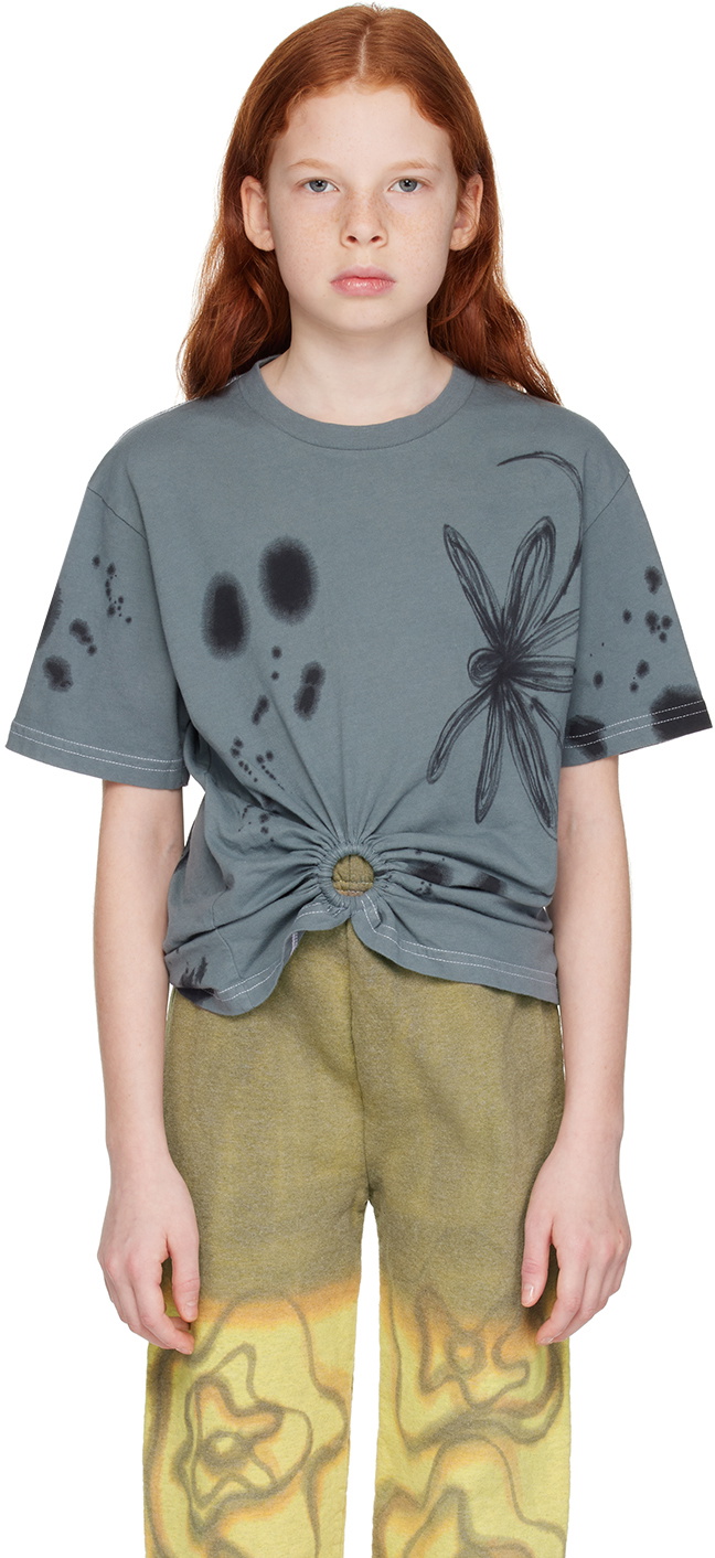 Collina Strada SSENSE Exclusive Kids Gray Flower Burst T-Shirt Collina ...
