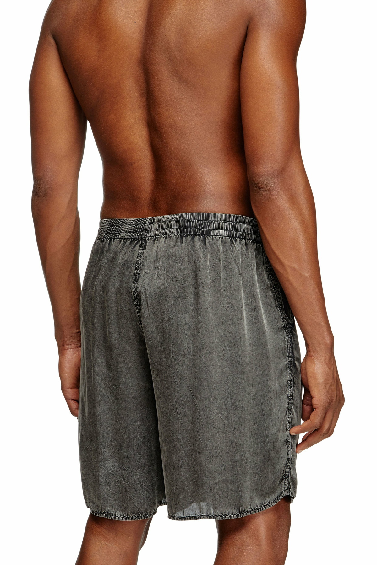 Diesel Extra-long boxer shorts with denim effect - Pants Mens in Grey ...