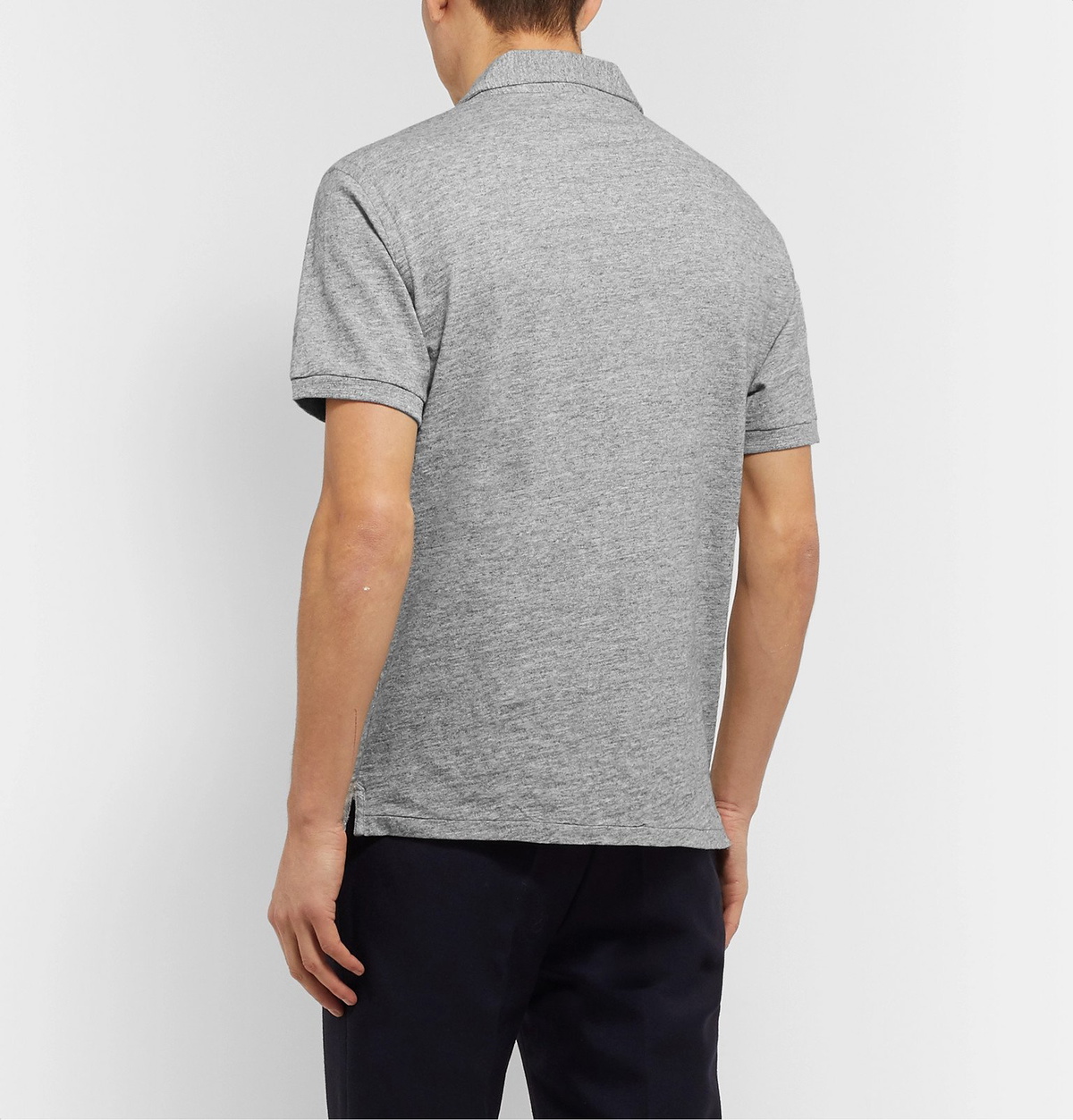 Alex Mill - Slim-Fit Mélange Cotton-Jersey Polo Shirt - Gray Alex Mill