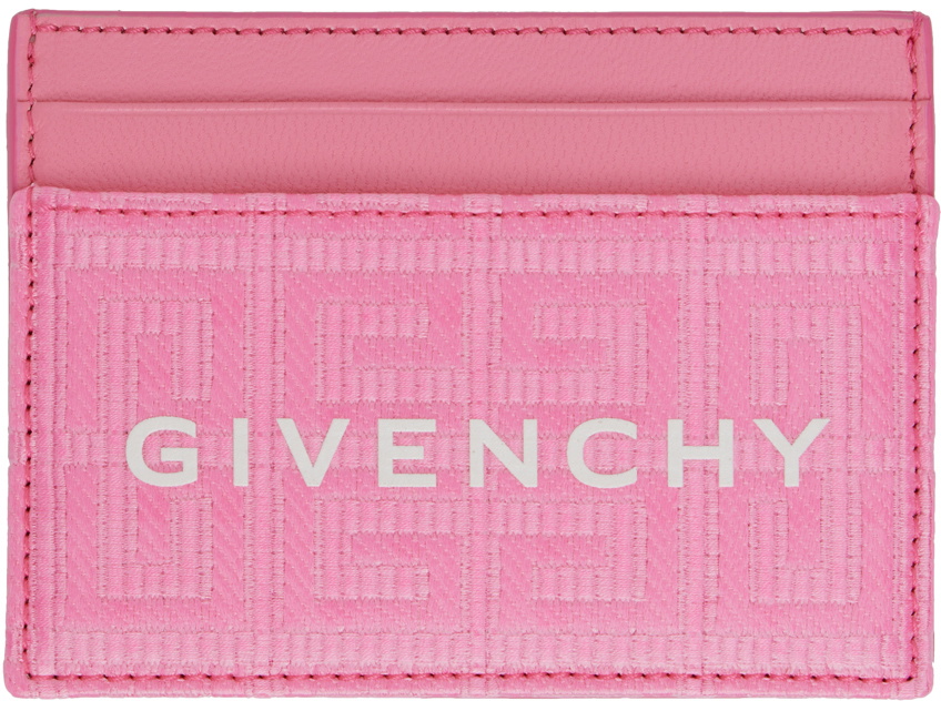 Givenchy Pink G Cut Card Holder Givenchy