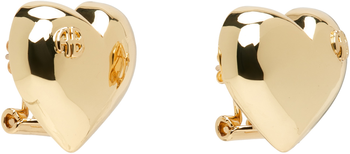 ANINE BING Gold Heart Earrings ANINE BING