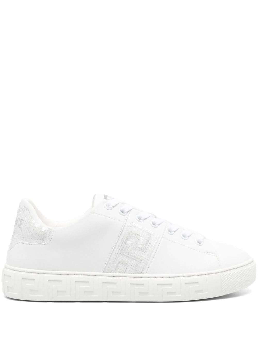 VERSACE - Greca Sequined Sneakers Versace