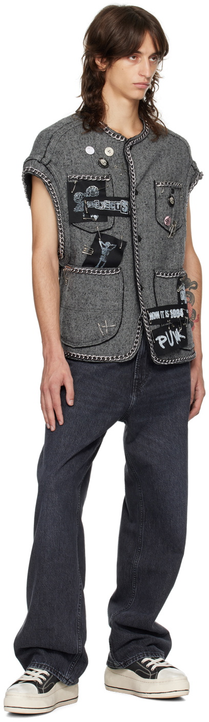 R13 Gray Sleeveless Jacket R13