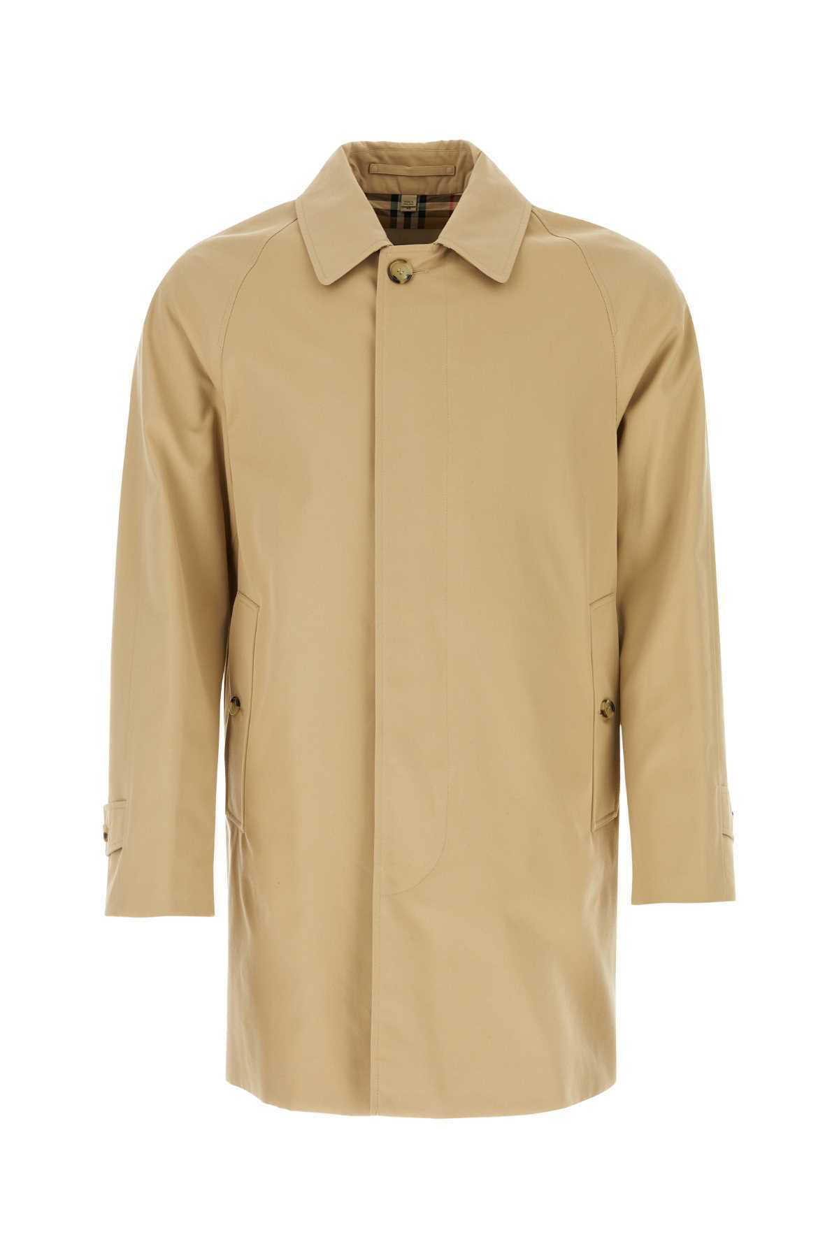 Burberry Beige Gabardine Overcoat Burberry