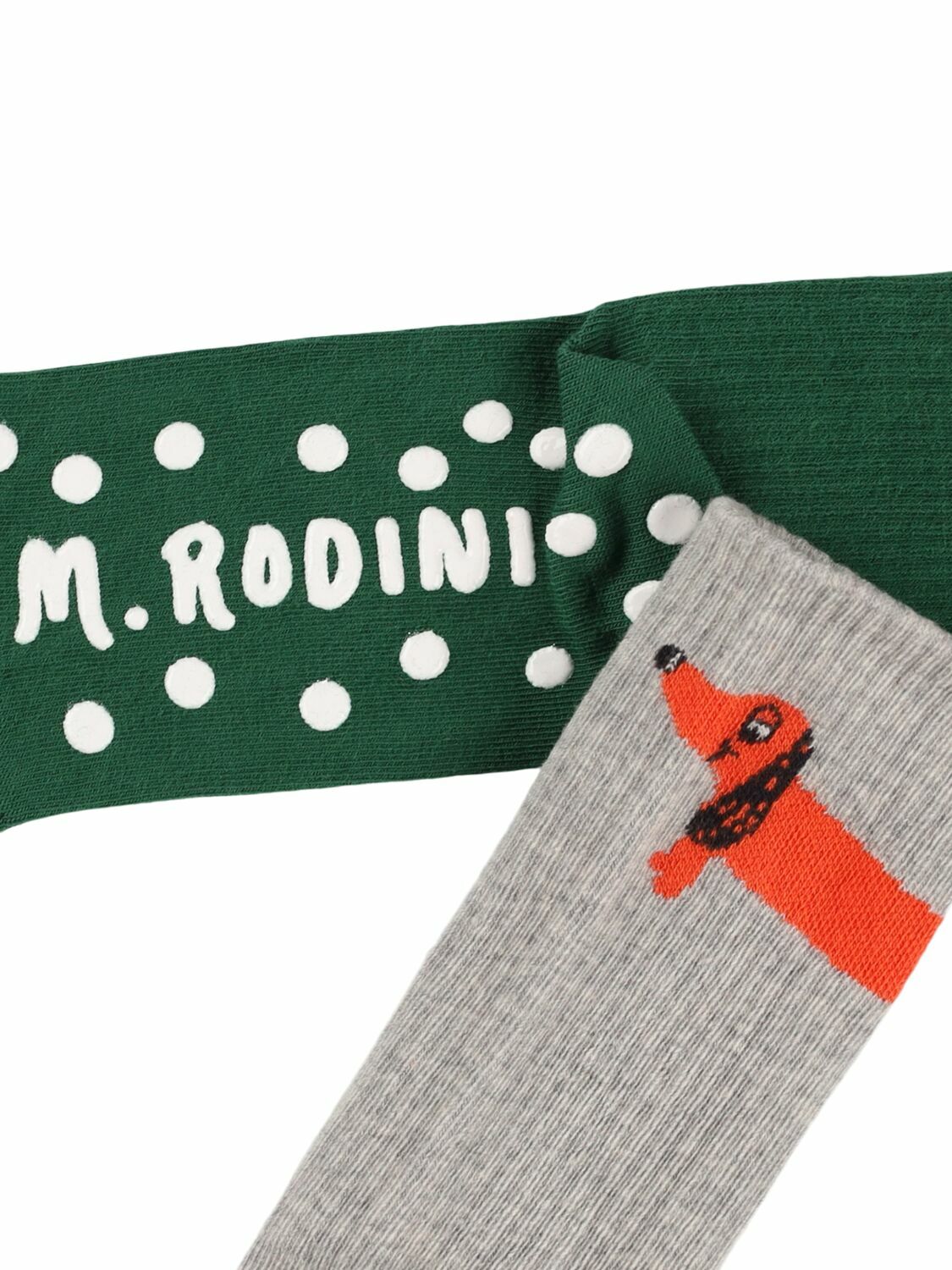 MINI RODINI 2 Pack Organic Cotton Socks with Grippers Mini Rodini