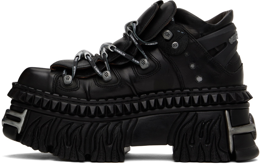 VETEMENTS Black New Rock Edition Platform Sneakers Vetements