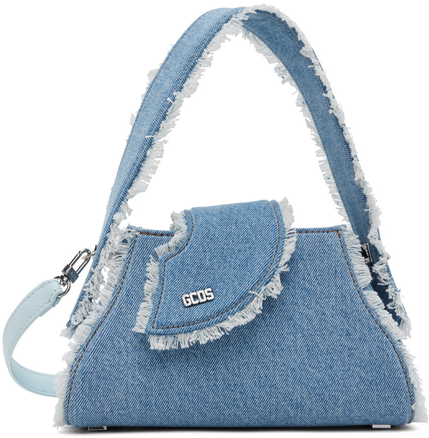 GCDS Blue Comma Small Denim Bag GCDS