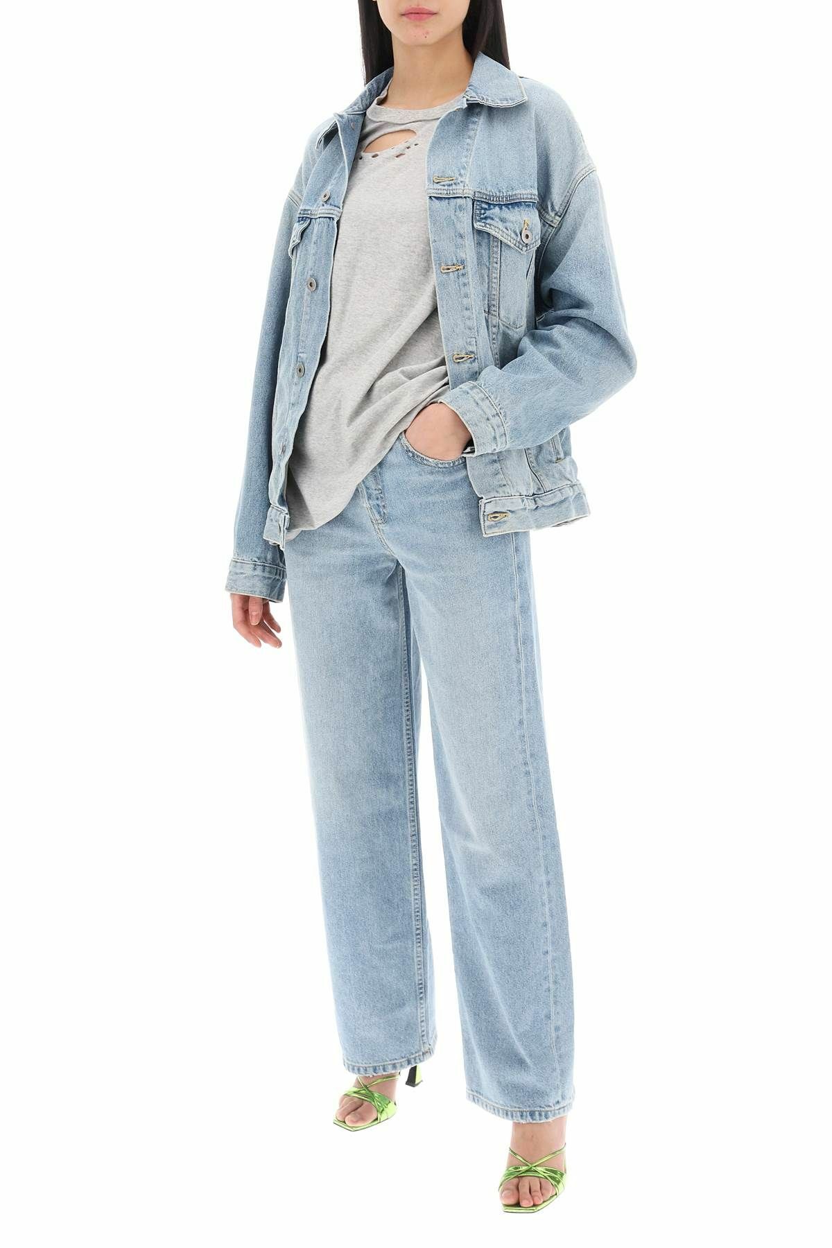 INTERIOR oversized denim jacket Light blue Interior