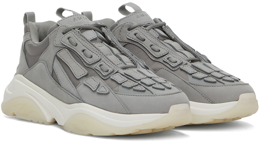 AMIRI Gray Bone Runner Low-Top Sneakers Amiri