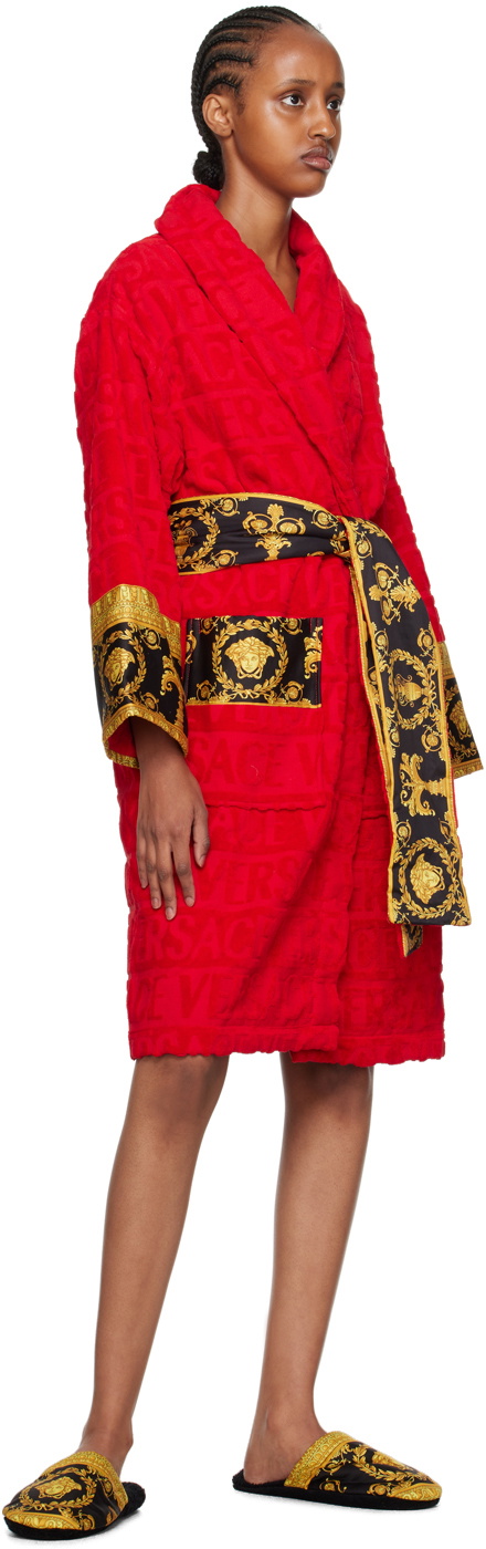 Versace Underwear Red 'I Heart Baroque' Robe Versace Underwear