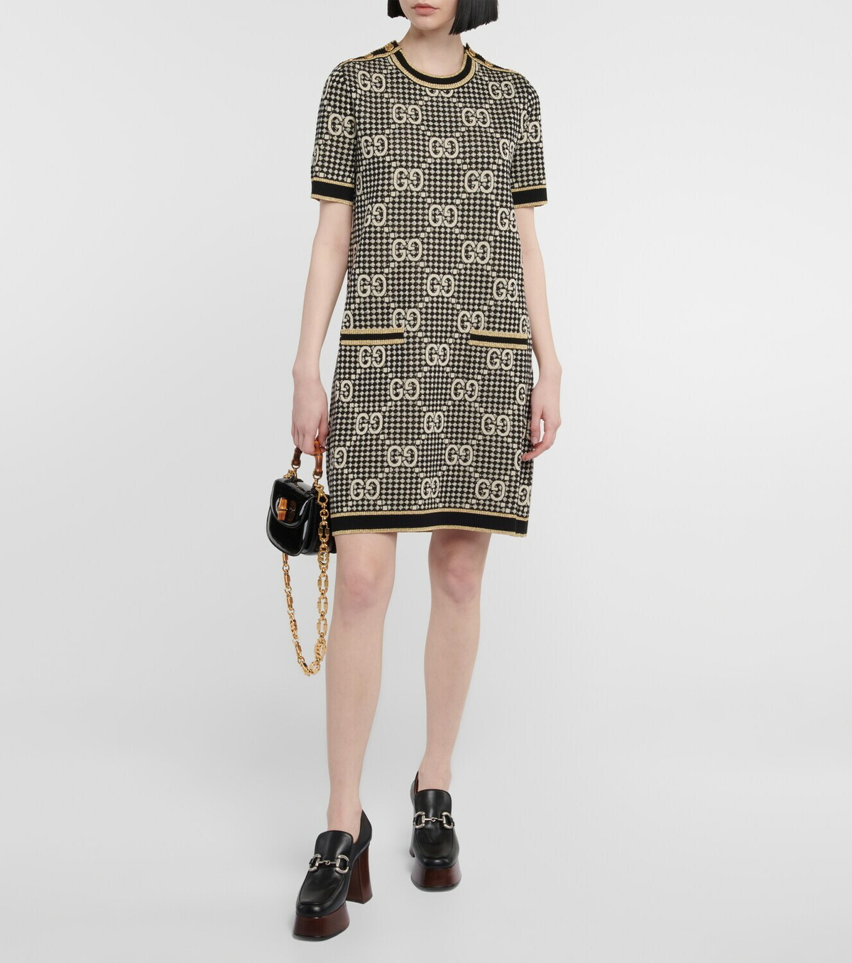 Gucci - GG wool-blend jacquard minidress Gucci
