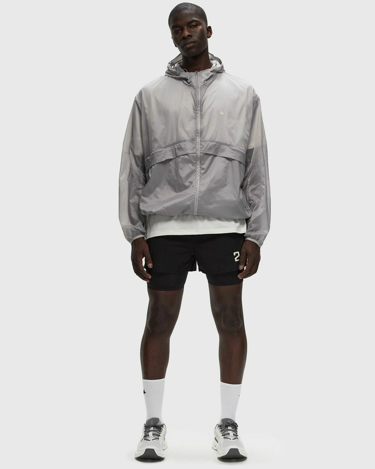 Represent 247 Hooded Training Jacket Silver Windbreaker Represent