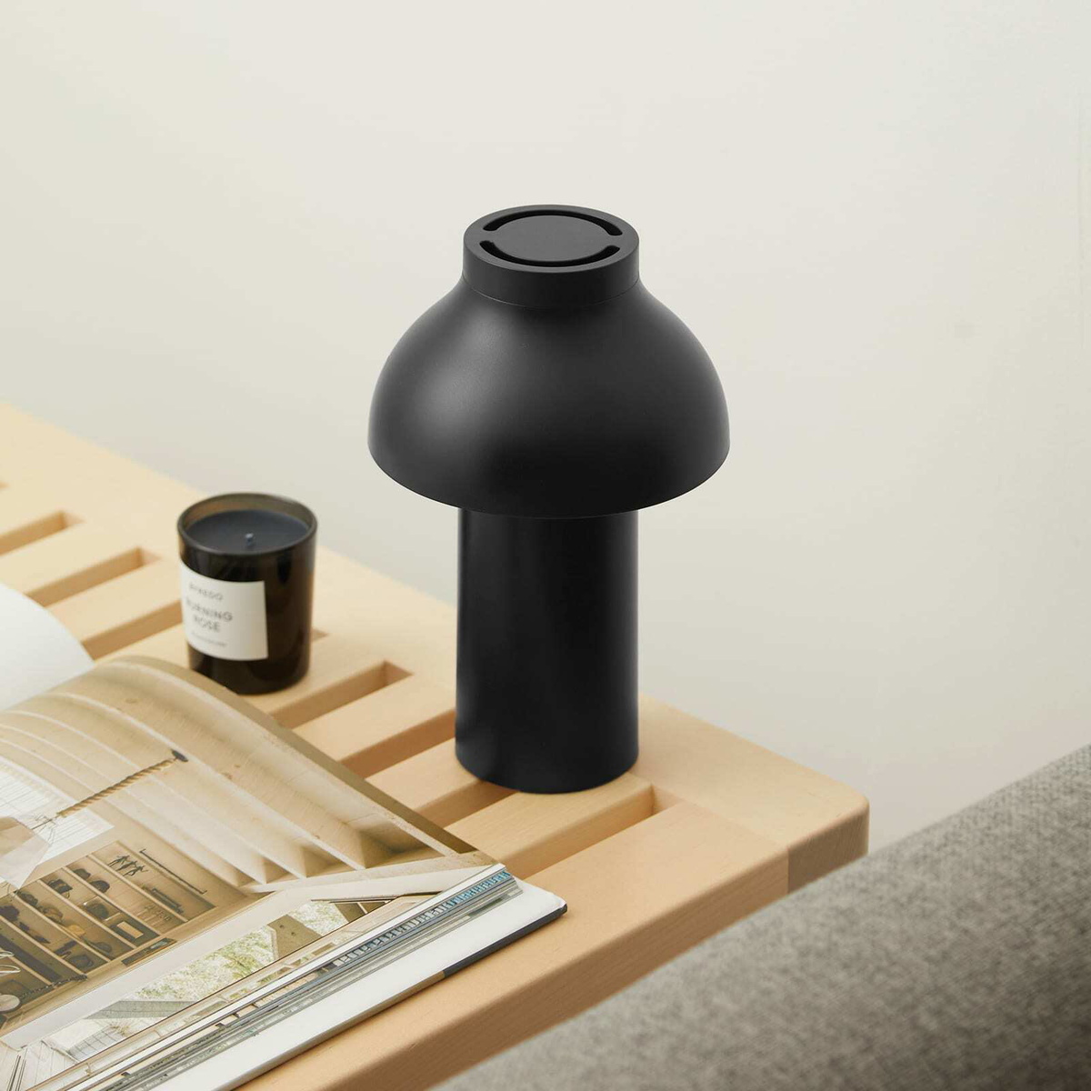 HAY PC Portable Lamp No 2 in Soft Black HAY