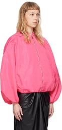 MSGM Pink Balloon Sleeve Bomber Jacket MSGM