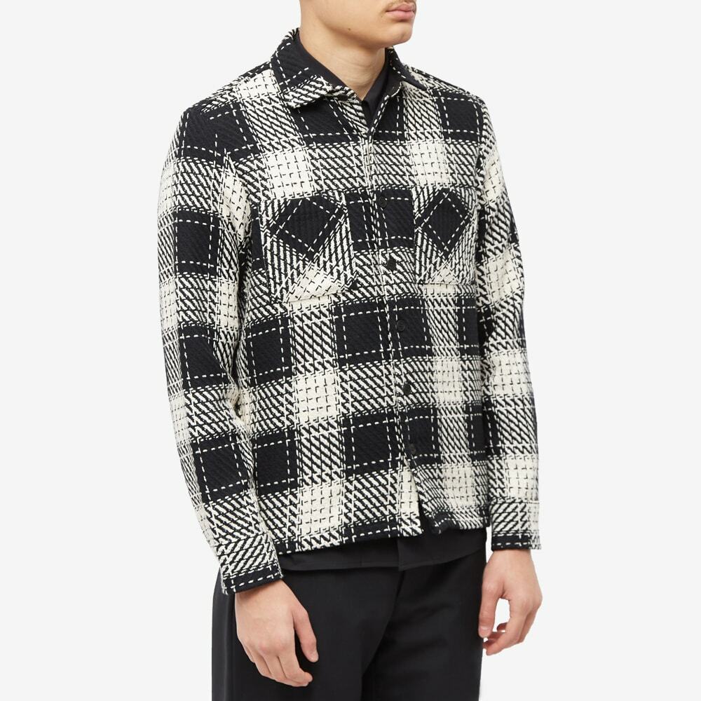 Wax London Men's Whiting Beatnik Overshirt in Black Wax London