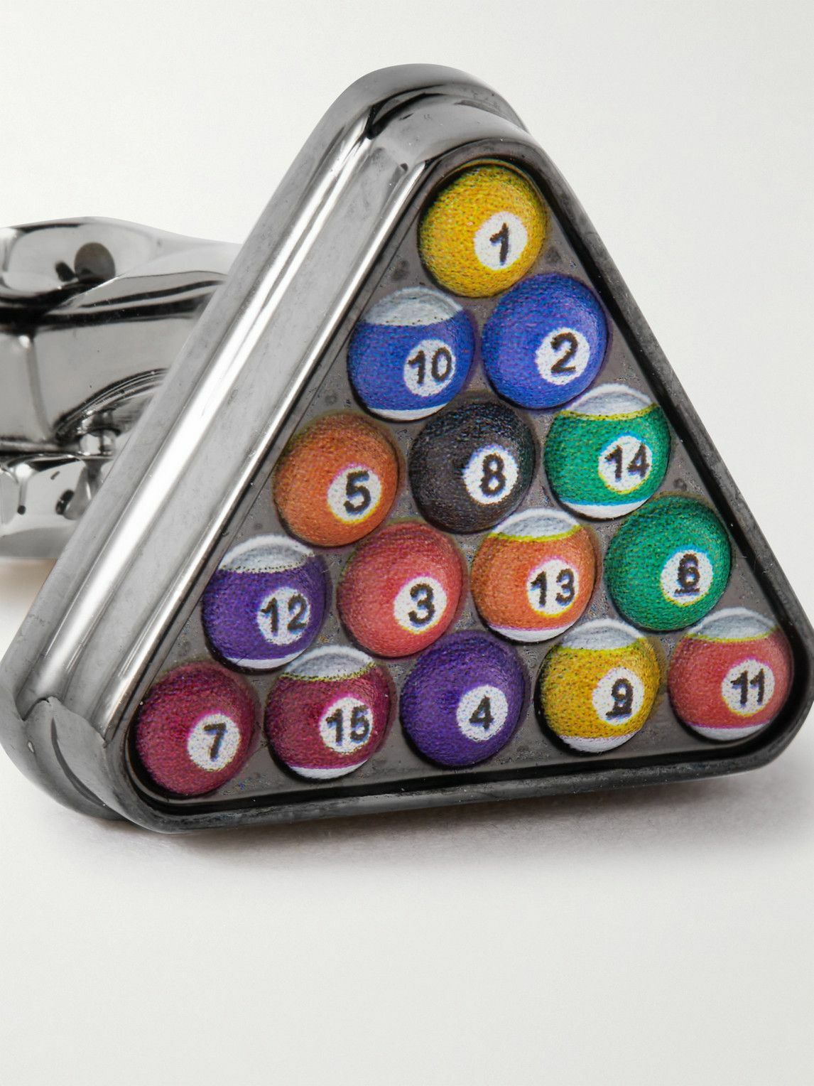 Paul Smith - Pool Rack Silver-Tone and Enamel Cufflinks Paul Smith