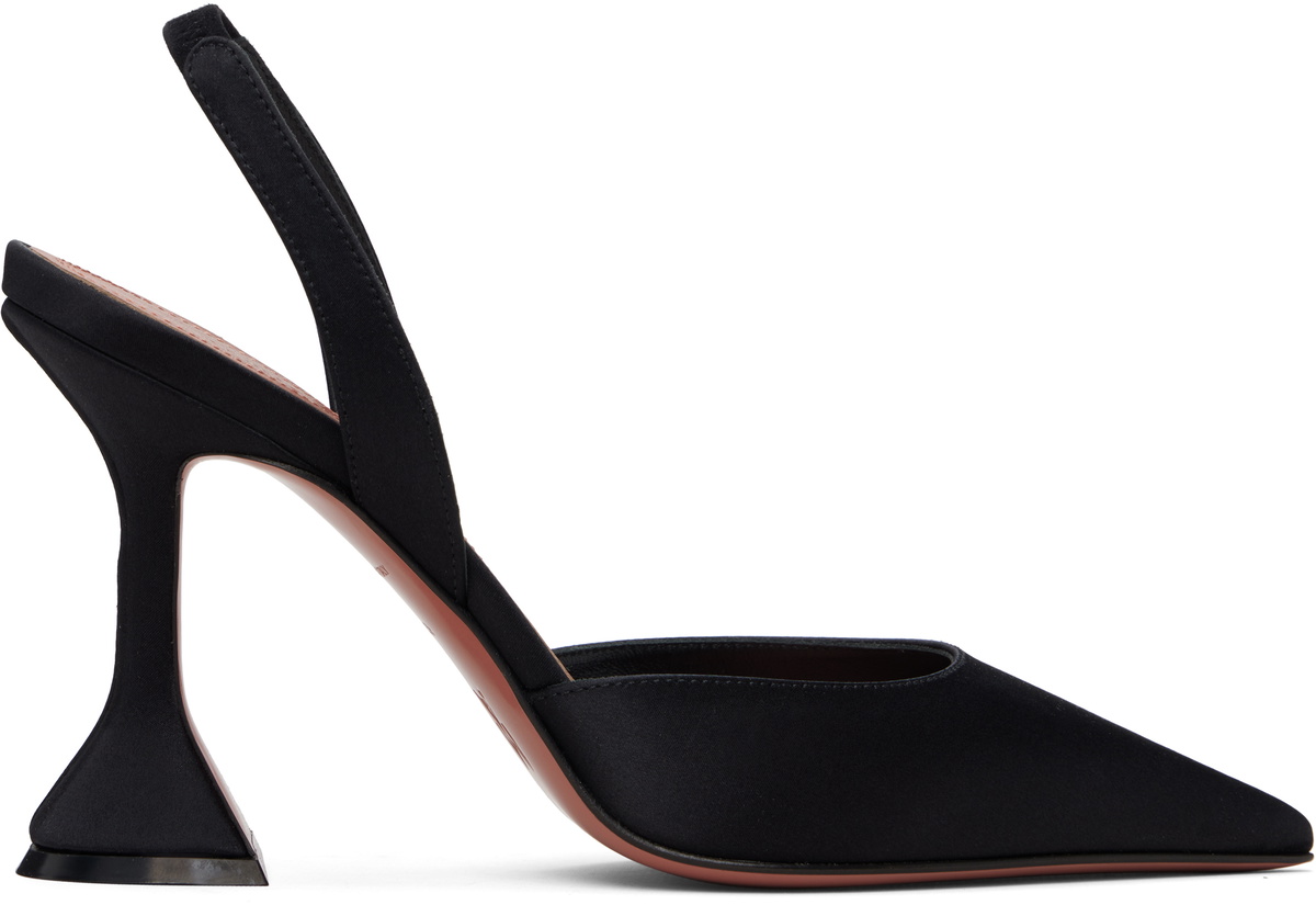 Amina Muaddi Black Holli 95 Sling Heels Amina Muaddi