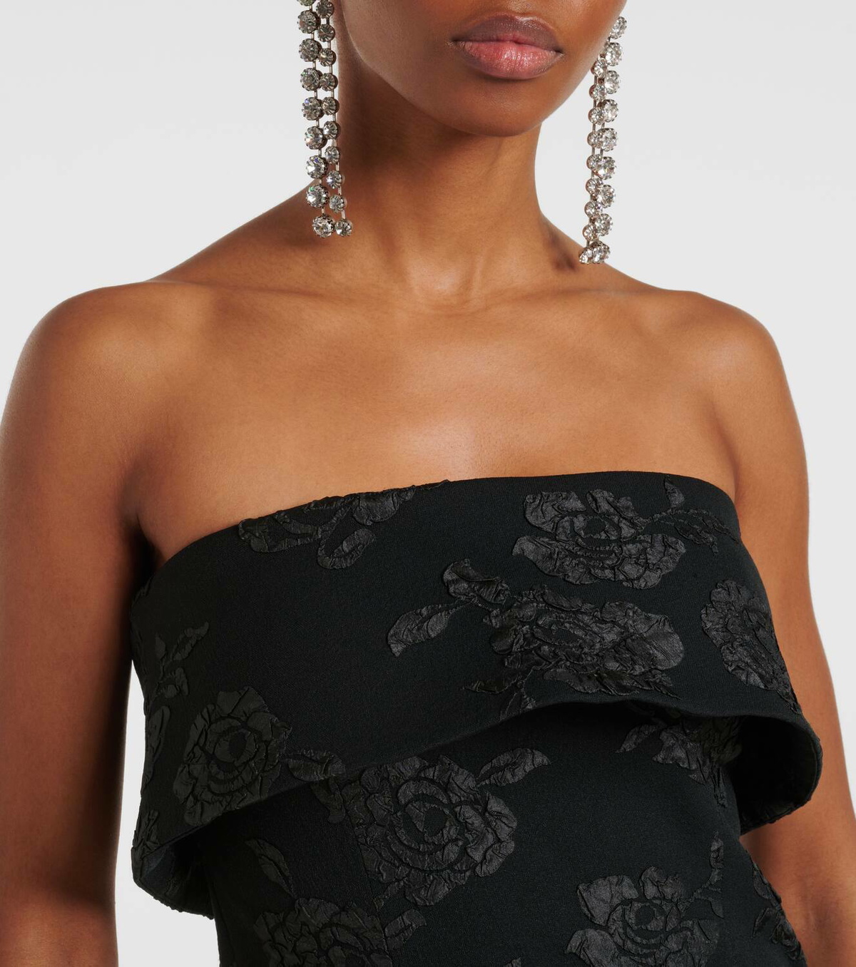 Rotate Floral jacquard off-shoulder top ROTATE Birger Christensen