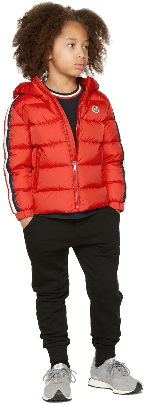 Moncler Enfant Kids Red Down Chrale Jacket Moncler Enfant