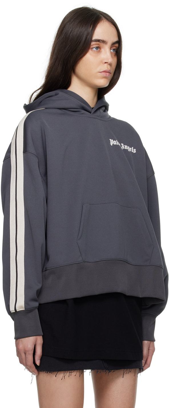 Palm Angels Gray Classic Track Hoodie Palm Angels