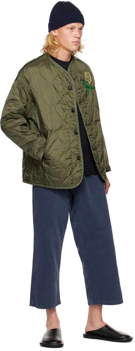 PRESIDENT's Khaki Quilted Jacket PRESIDENT's