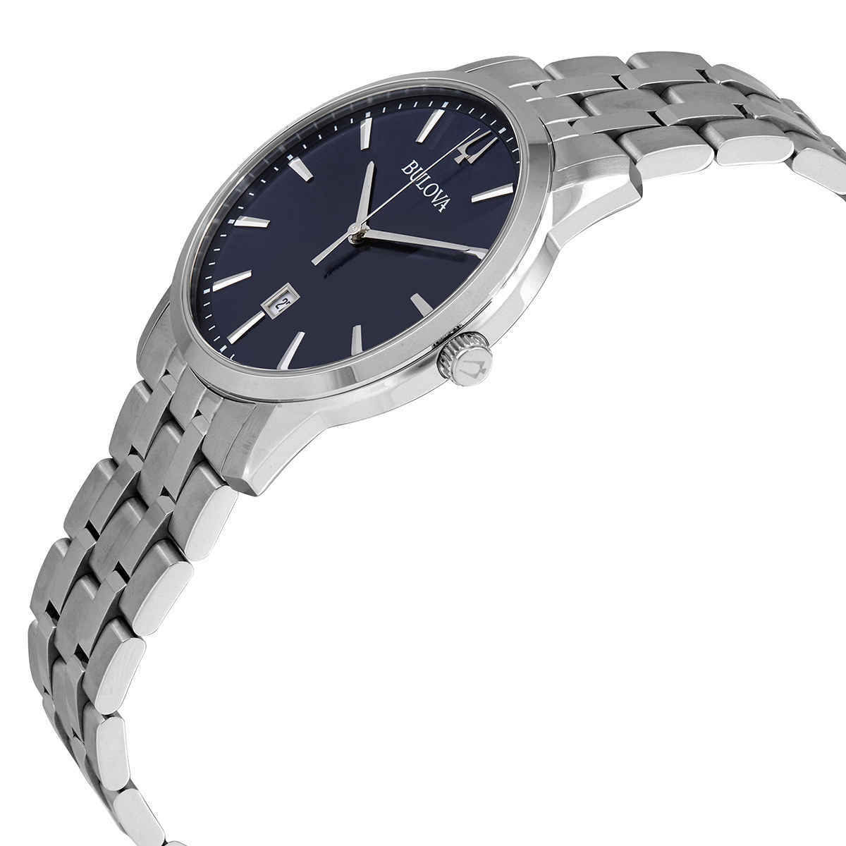 Bulova Sutton Quartz Blue Dial Mens Watch 96B338 Bulova