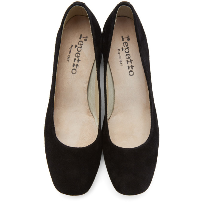 Repetto Black Suede Marlow Heels Repetto
