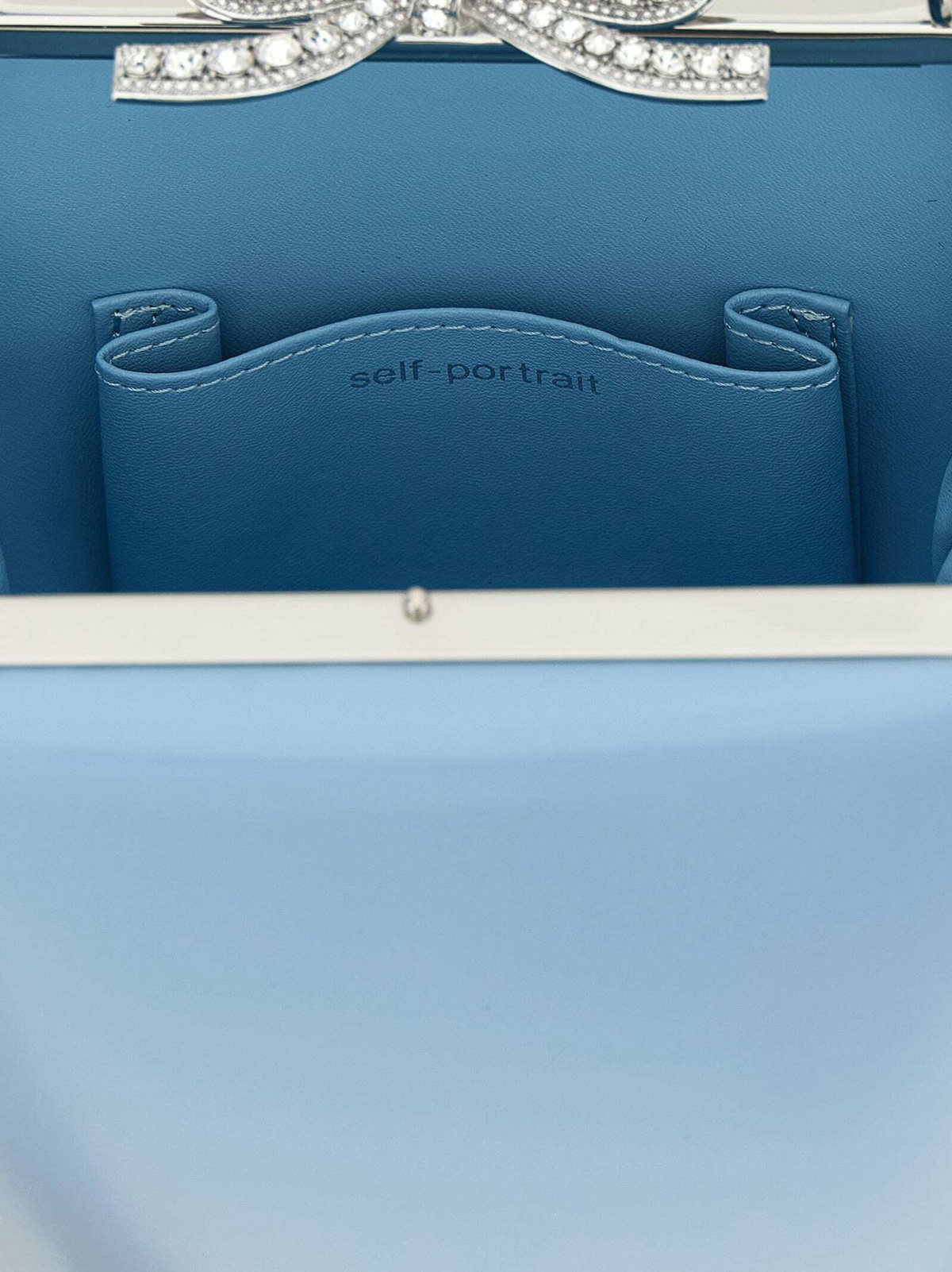 self-portrait blue Leather Bag Handbag Self-Portrait