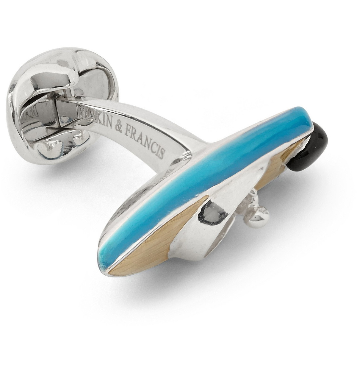 Deakin & Francis - Enamelled Silver Speedboat Cufflinks - Silver Deakin ...