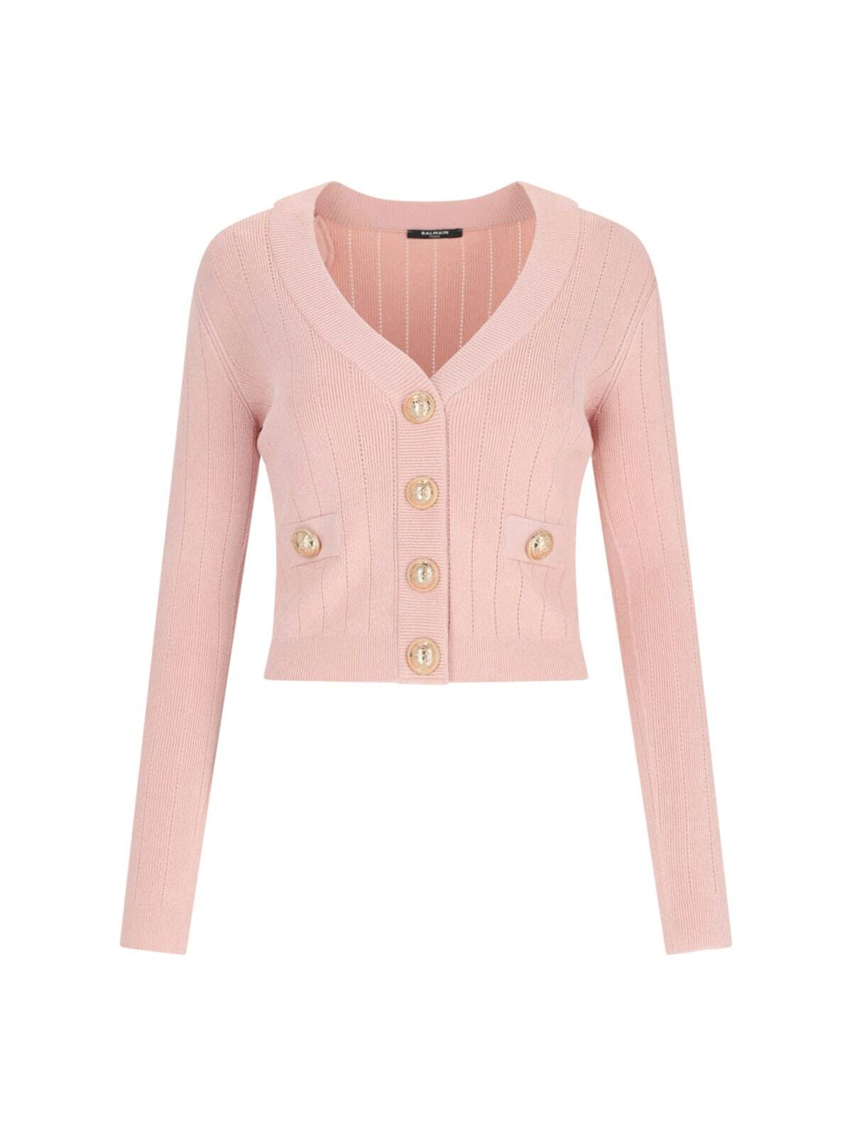 Balmain Cropped Cardigan With Buttons Balmain
