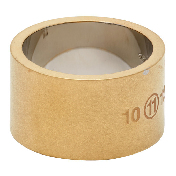 Maison Margiela Gold Chunky Numbers Ring Maison Margiela