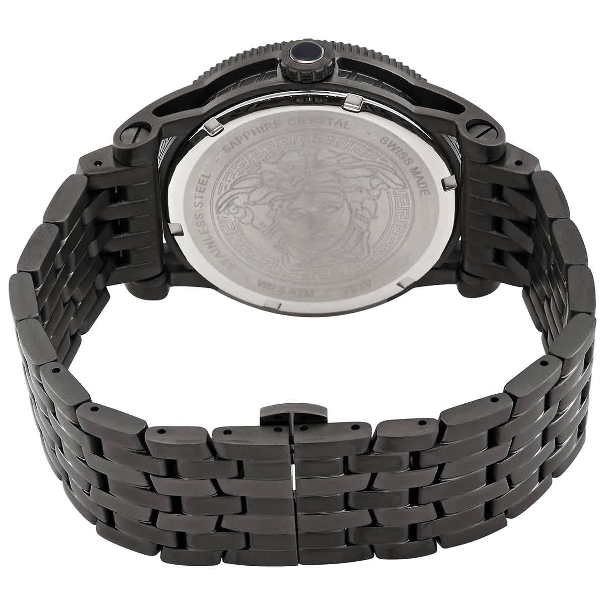 Versace V-Palazzo Quartz Diamond Black Dial Mens Watch VE2V00922 Versace