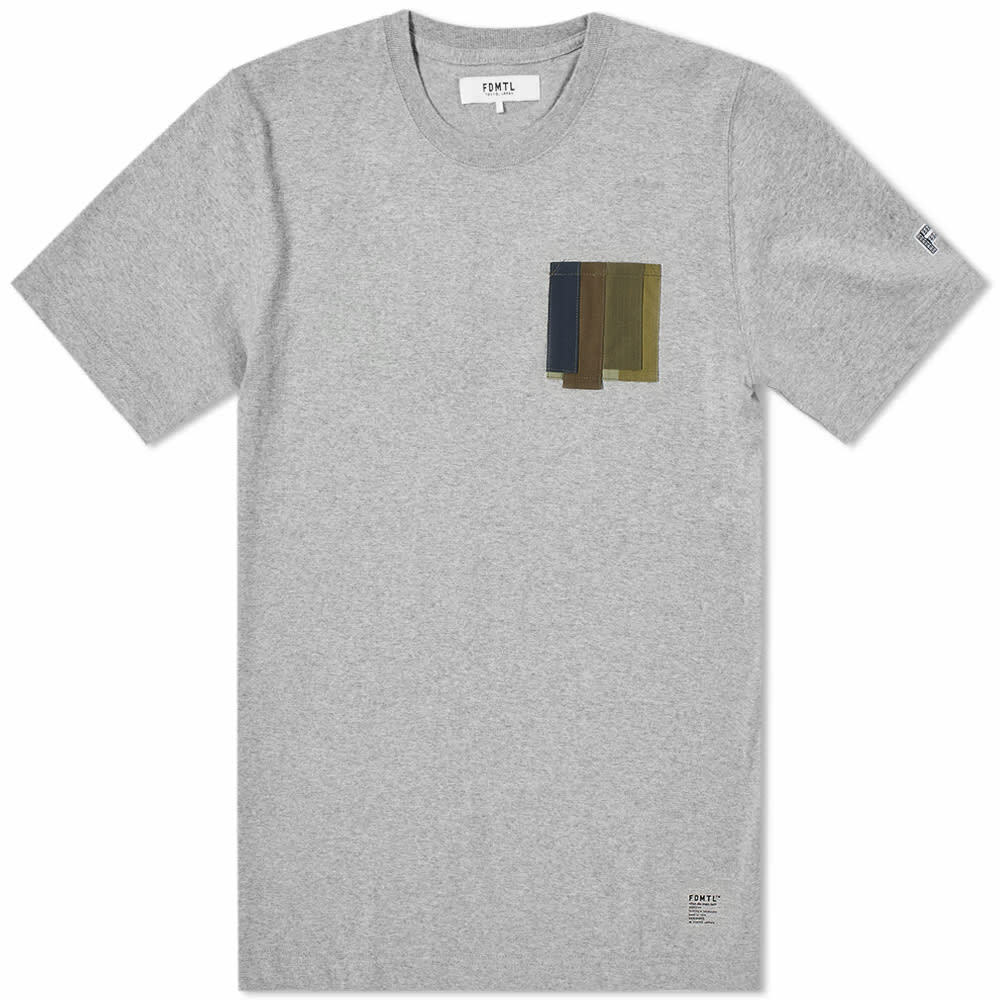 FDMTL Men's Obi Strip T-Shirt in Grey FDMTL
