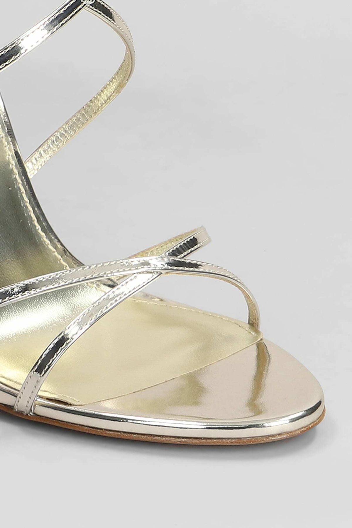 Paris Texas Liz Lace Up Sandals In Platinum Leather Paris Texas