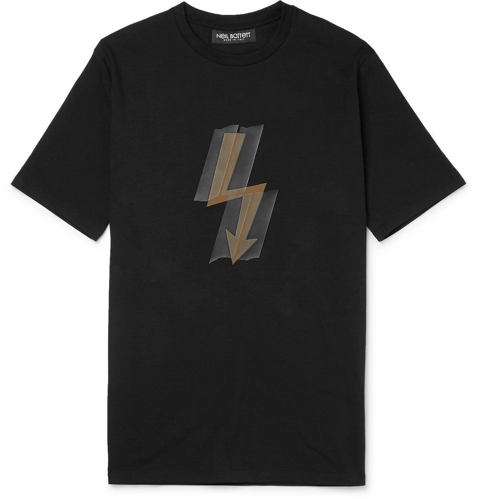 Neil Barrett - Logo-Appliquéd Stretch-Cotton Jersey T-Shirt - Men ...