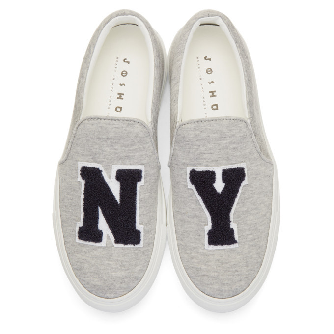 Joshua Sanders Grey NY Double Slip-On Sneakers Joshua Sanders